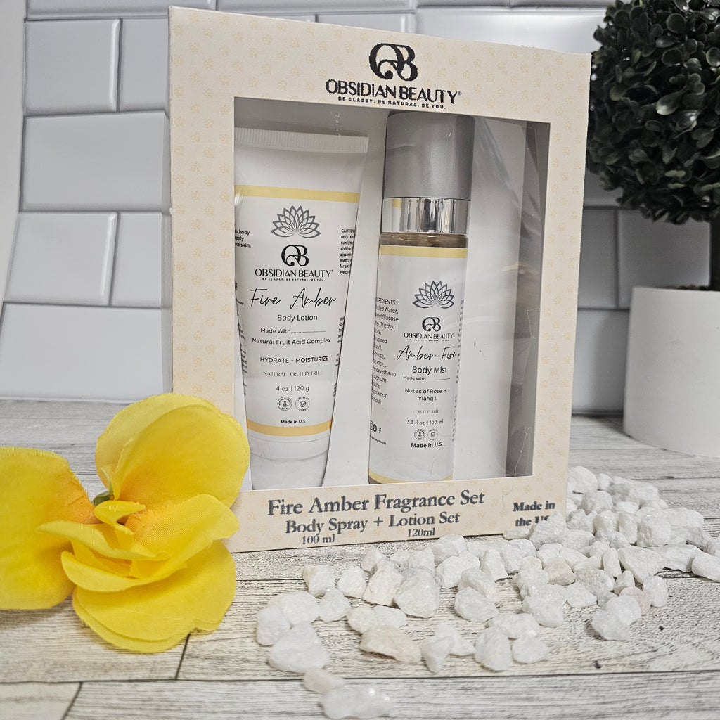 Fire Amber Body Mist and Lotion Set – Obsidian Beauty®